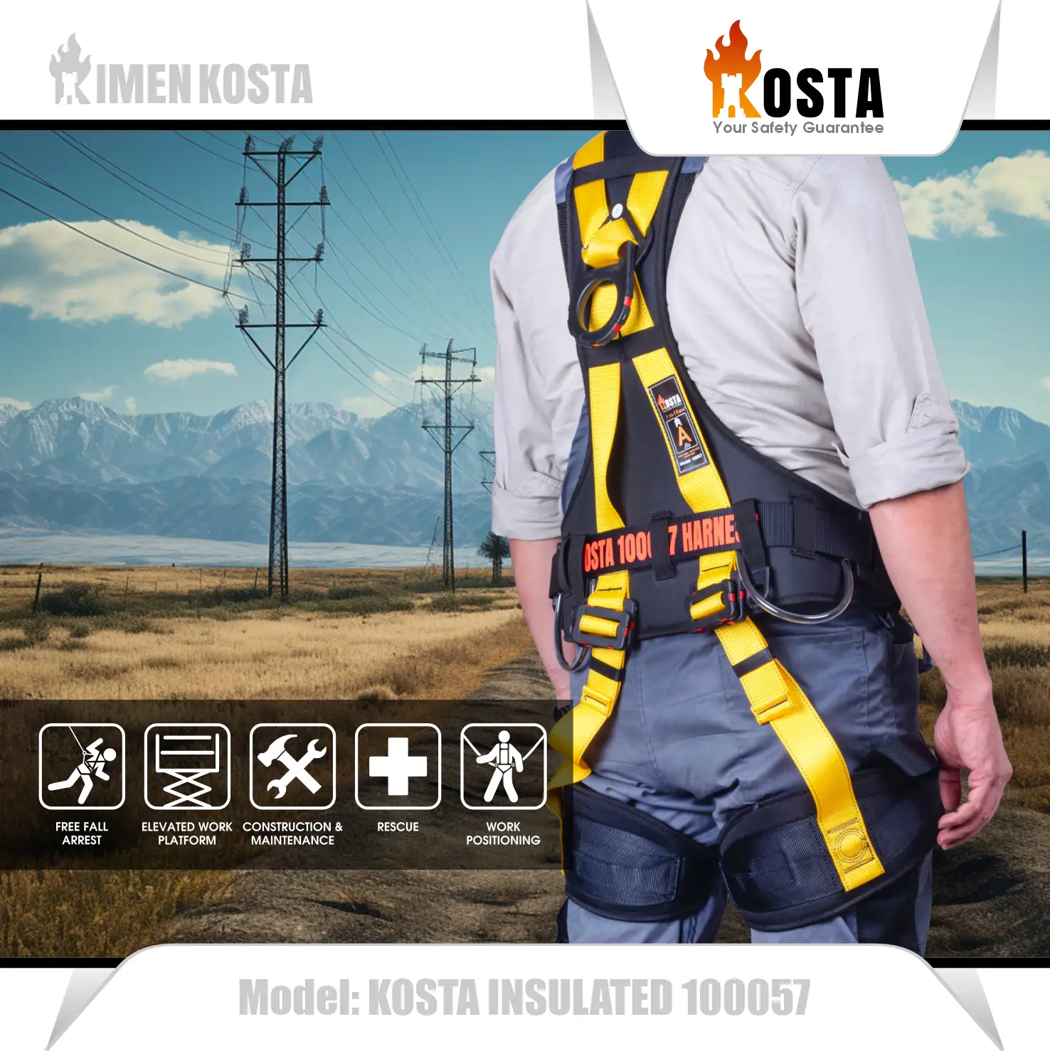 هارنس ضد برق فول بادی KOSTA مدل 100057 (با گارانتی و قیمت مناسب ...