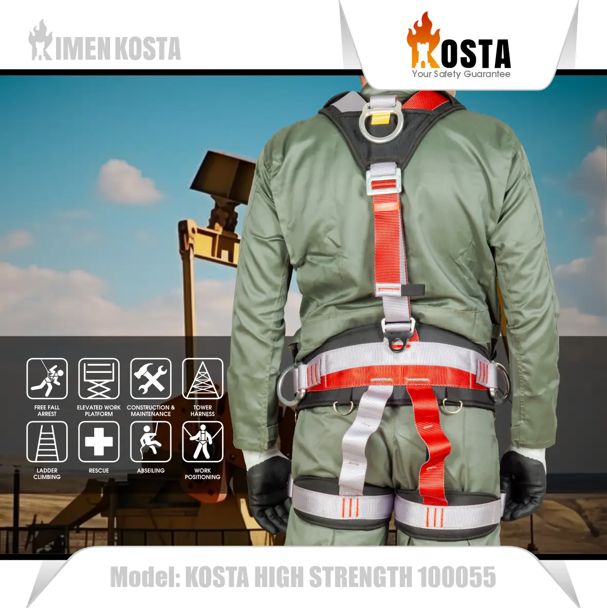 هارنس ایمنی فول بادی کاستا مدل 100055 | فروشگاه تجهیزات کار در ارتفاع ...